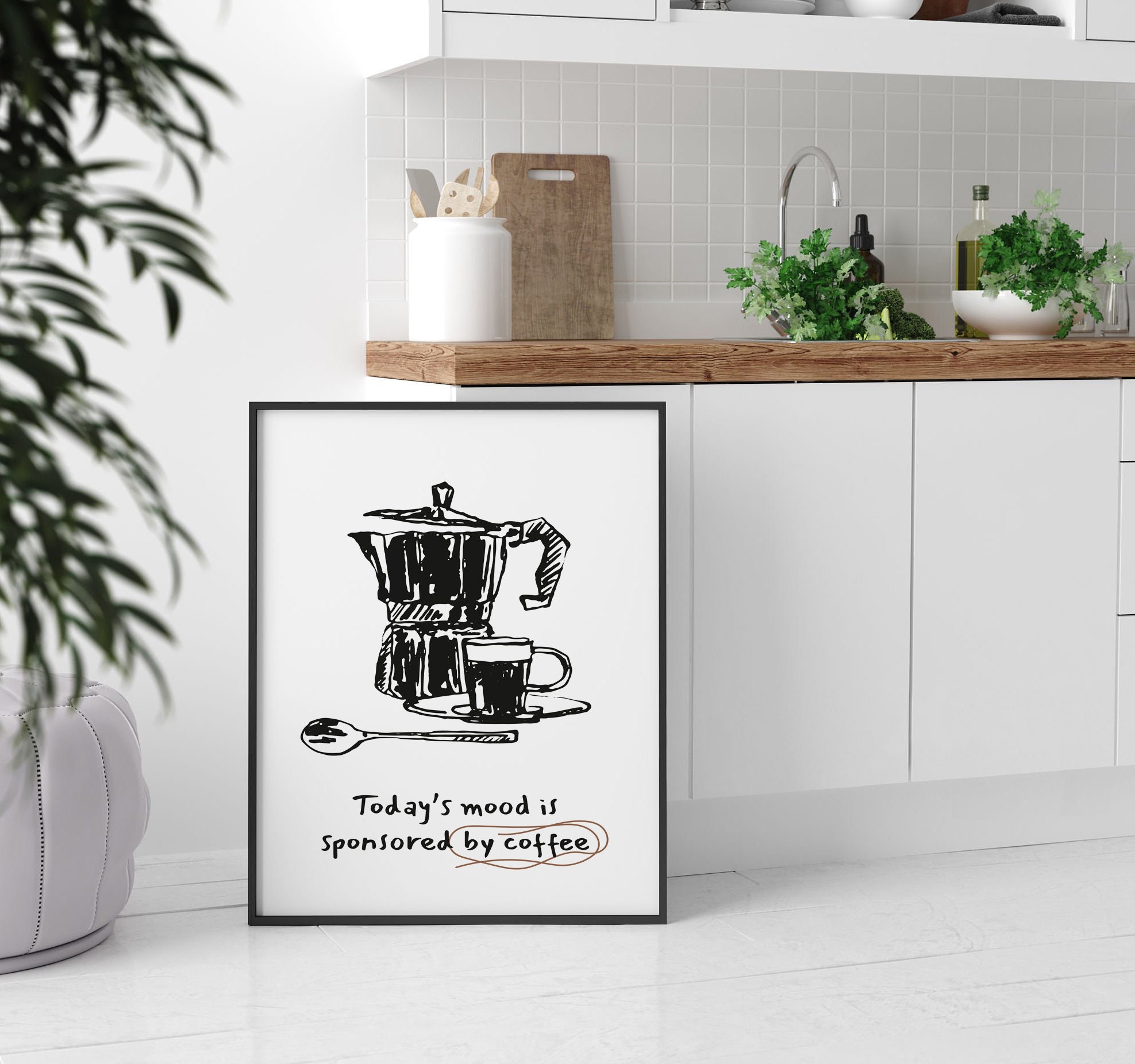 Coffee Wall Print, Coffee Bar Print, Aesthetic Kitchen Decor, Funny ...