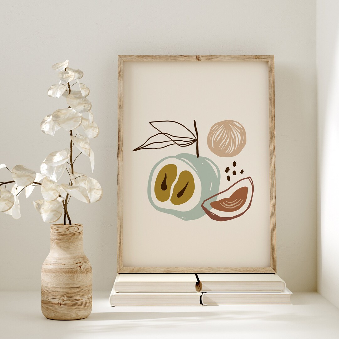 Retro Kitchen Wall Print, Fruit Wall Poster, Bar Decor, Printable ...