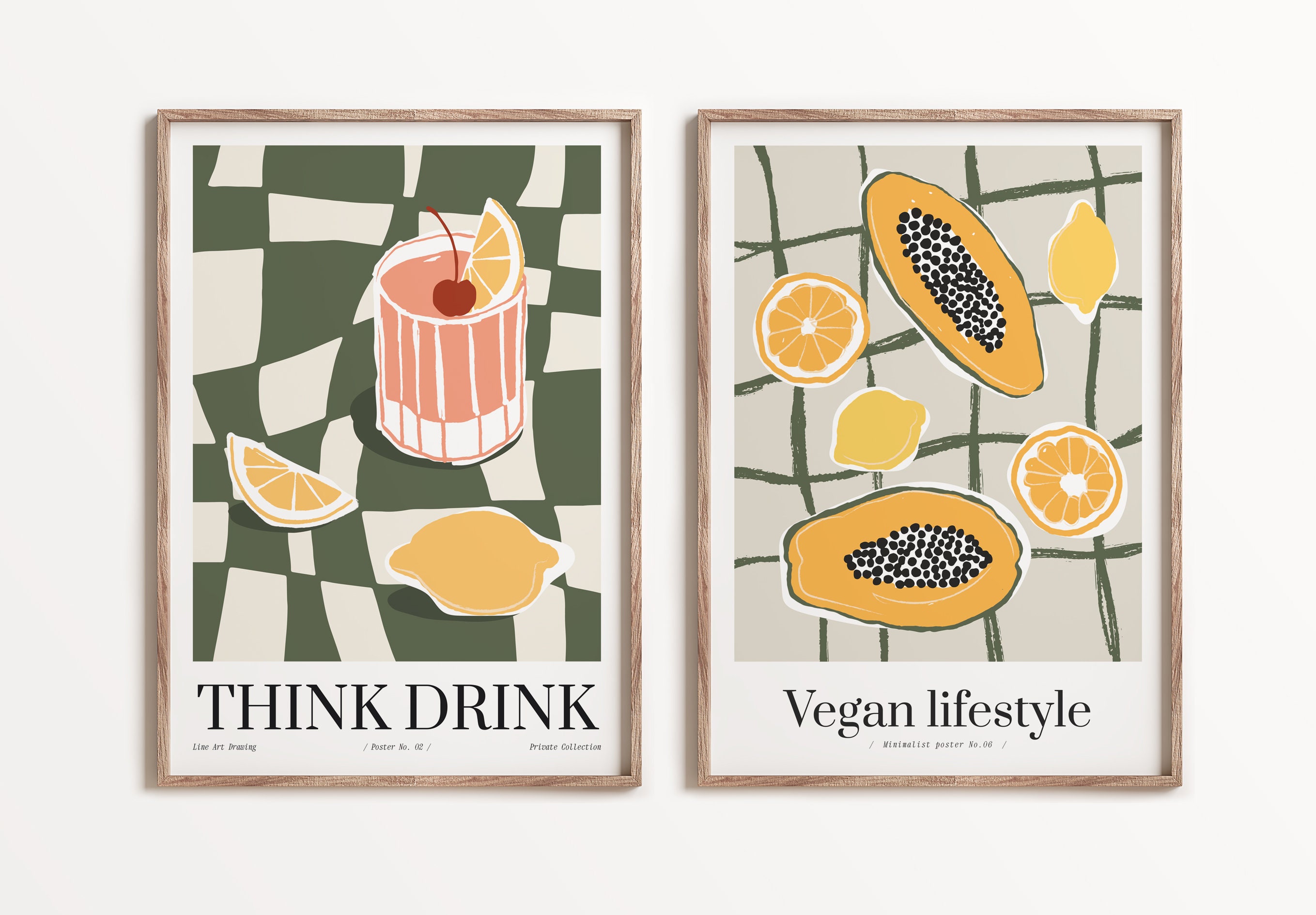 Kitchen Wall Art, Kitchen Print Set of 7, Aesthetic Kitchen Decor ...