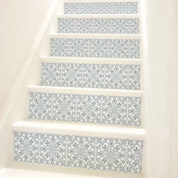 Stair Riser Decals Blue - Etsy