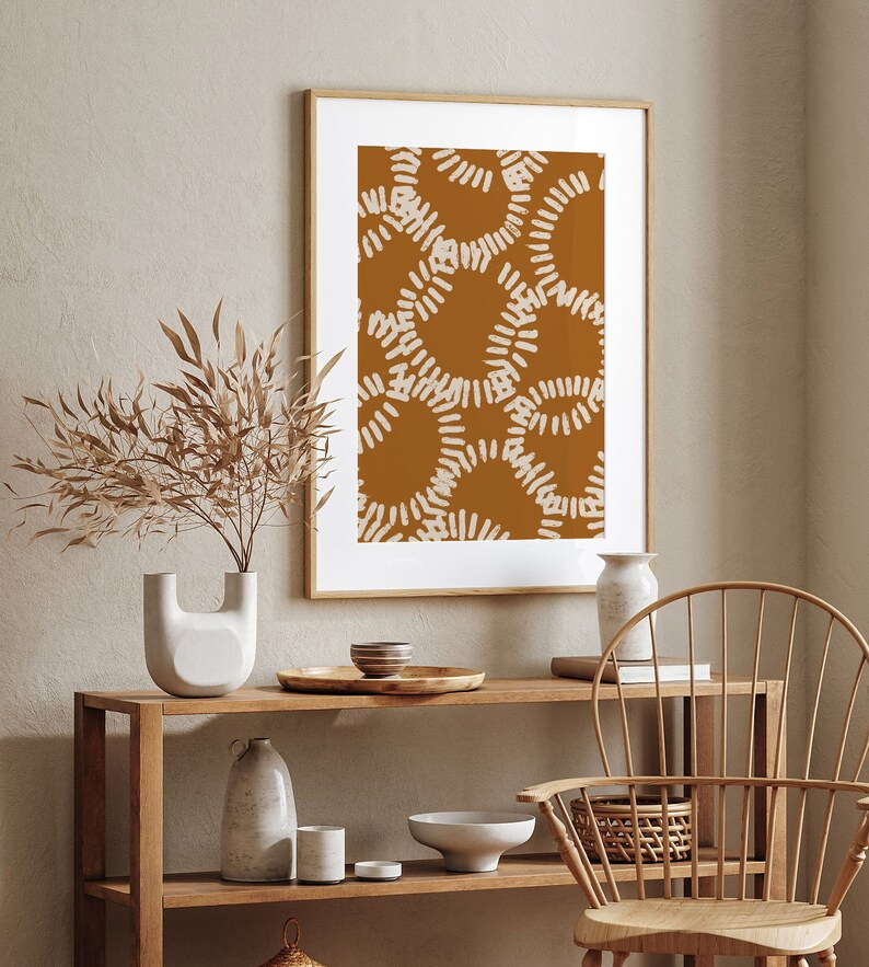 Boho Gallery Wall Set of 5 Print, Abstract Minimalist Wall Poster ...