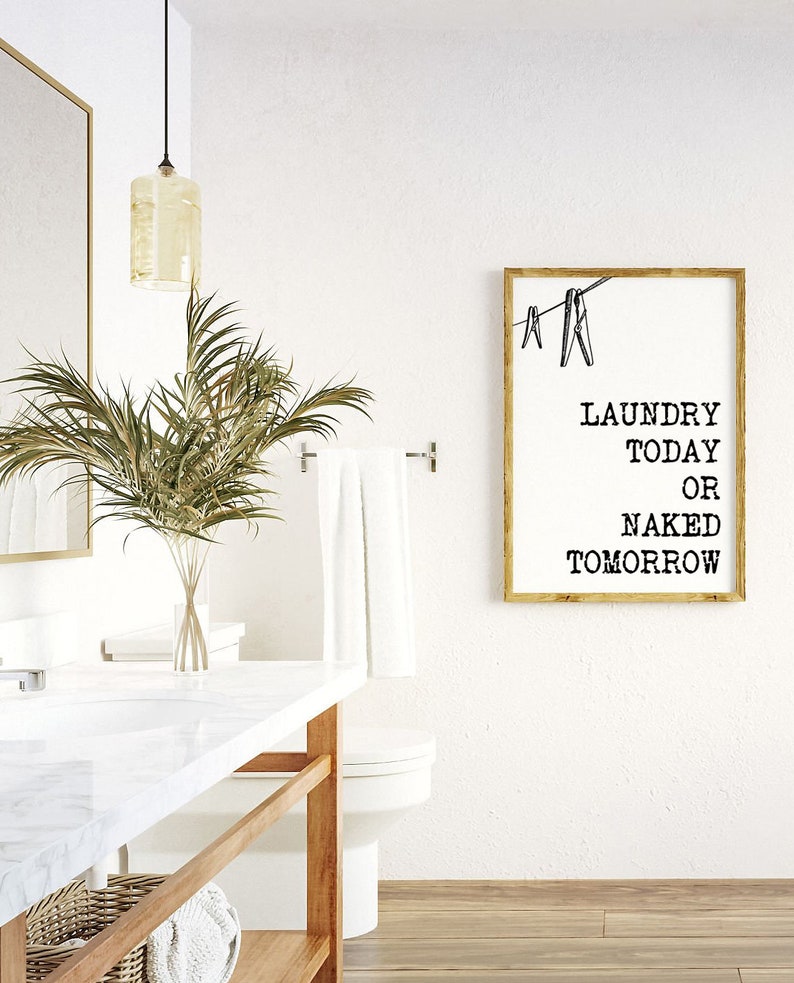 Laundry Room Sign Printable, Funny Laundry Room Decor, Laundry Wall Art ...