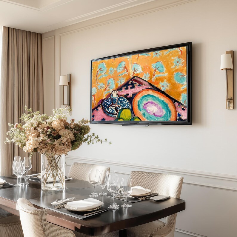 Colorful Abstract Frame TV Art | Modern Still Life Samsung the Frame TV ...