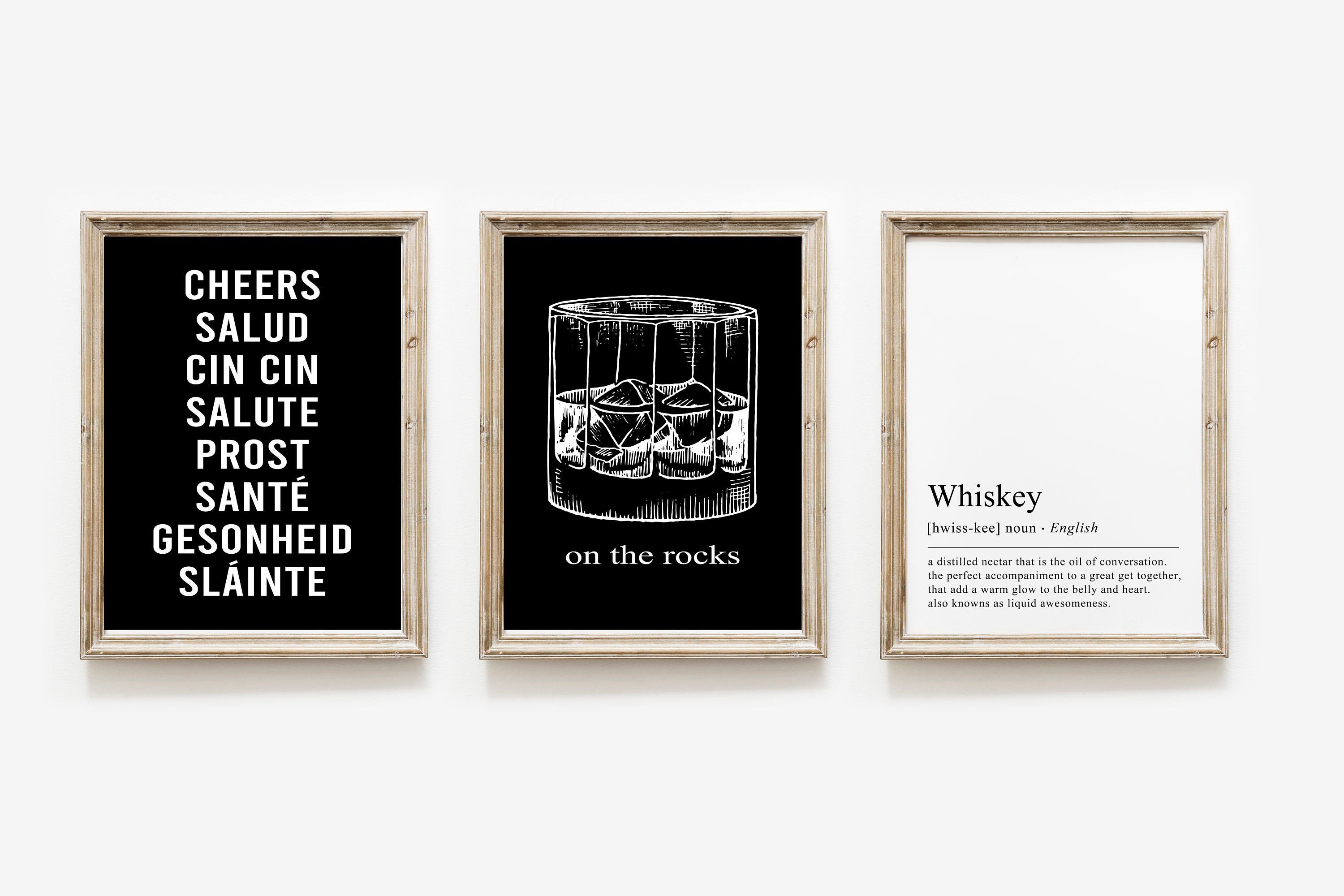 Bar Cart Prints, Set of 14 Printables, Bar Gallery Wall Set, Bar Cart ...
