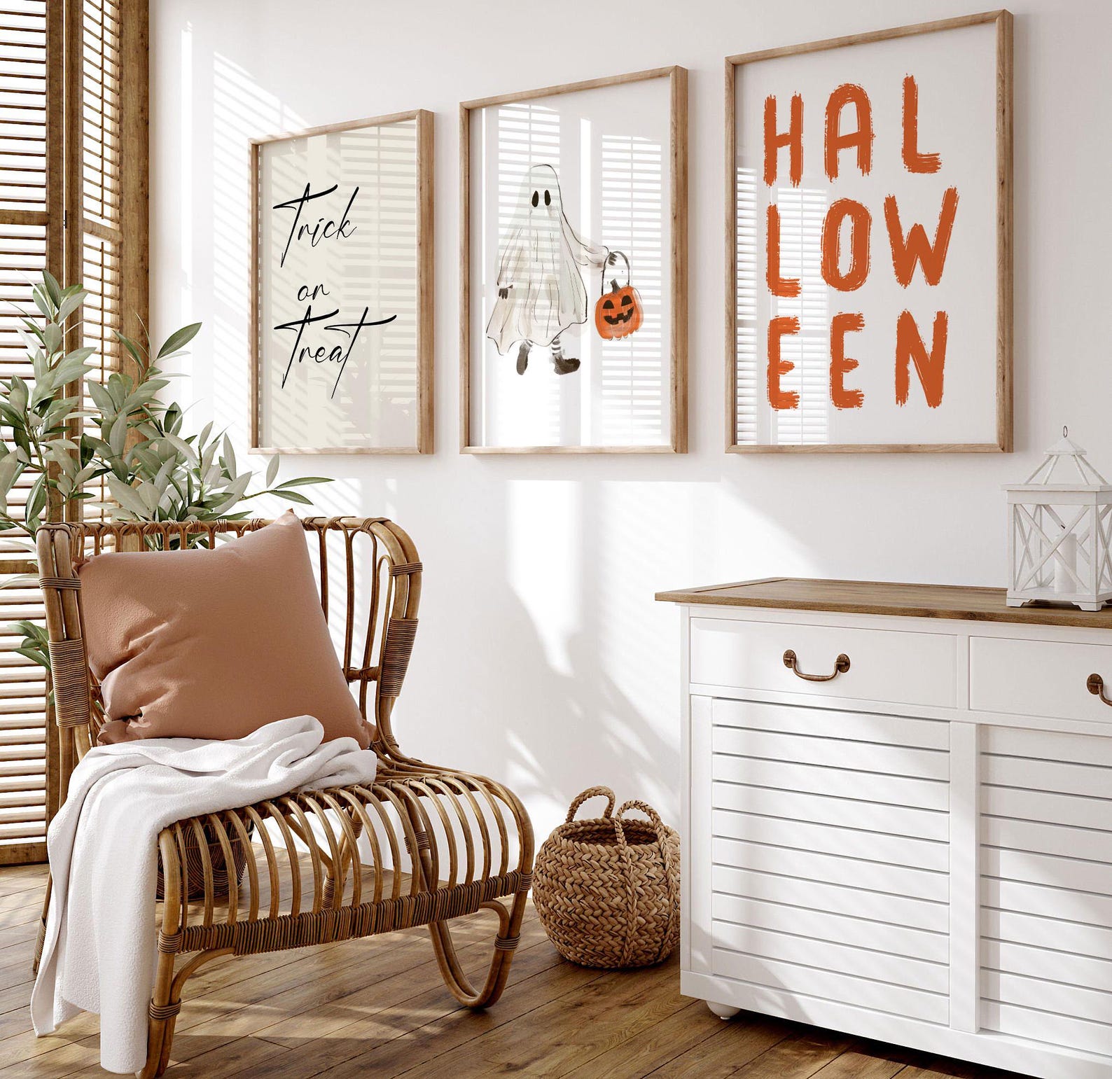 Halloween Set of 6 Prints, Halloween Gallery Wall Art, Halloween Wall ...