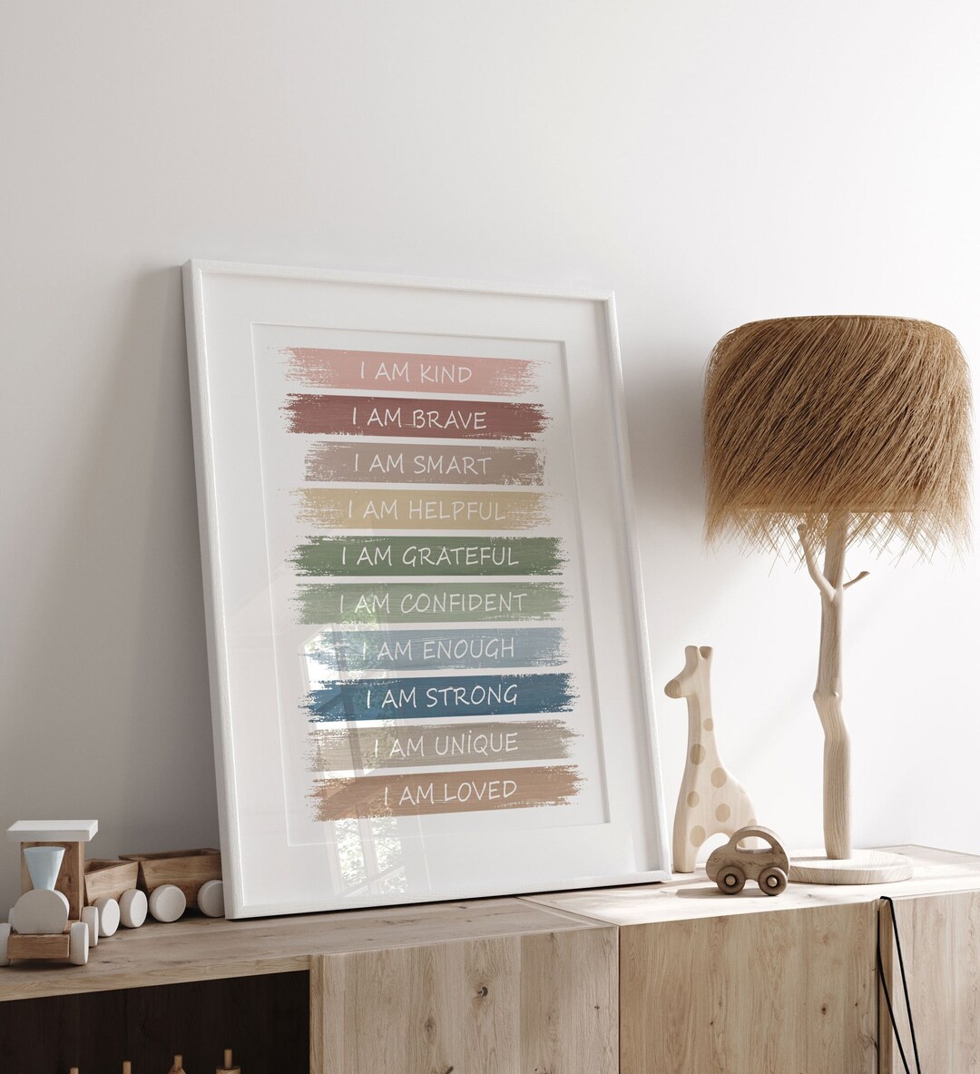 Affirmations for Kids, Rainbow Affirmations Print, I Am Kind, Smart ...