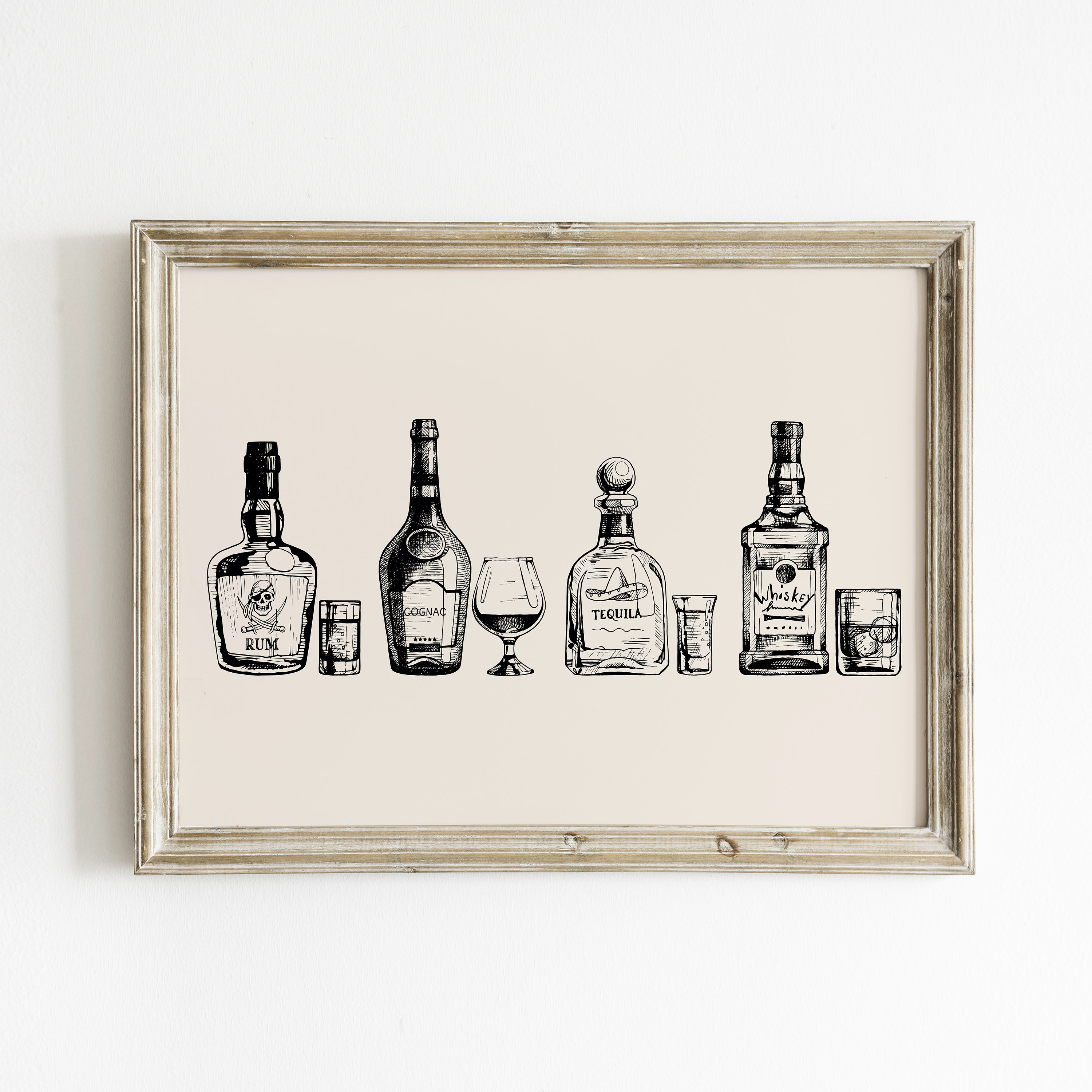 Bar Cart Prints, Set of 14 Printables, Bar Gallery Wall Set, Bar Cart ...