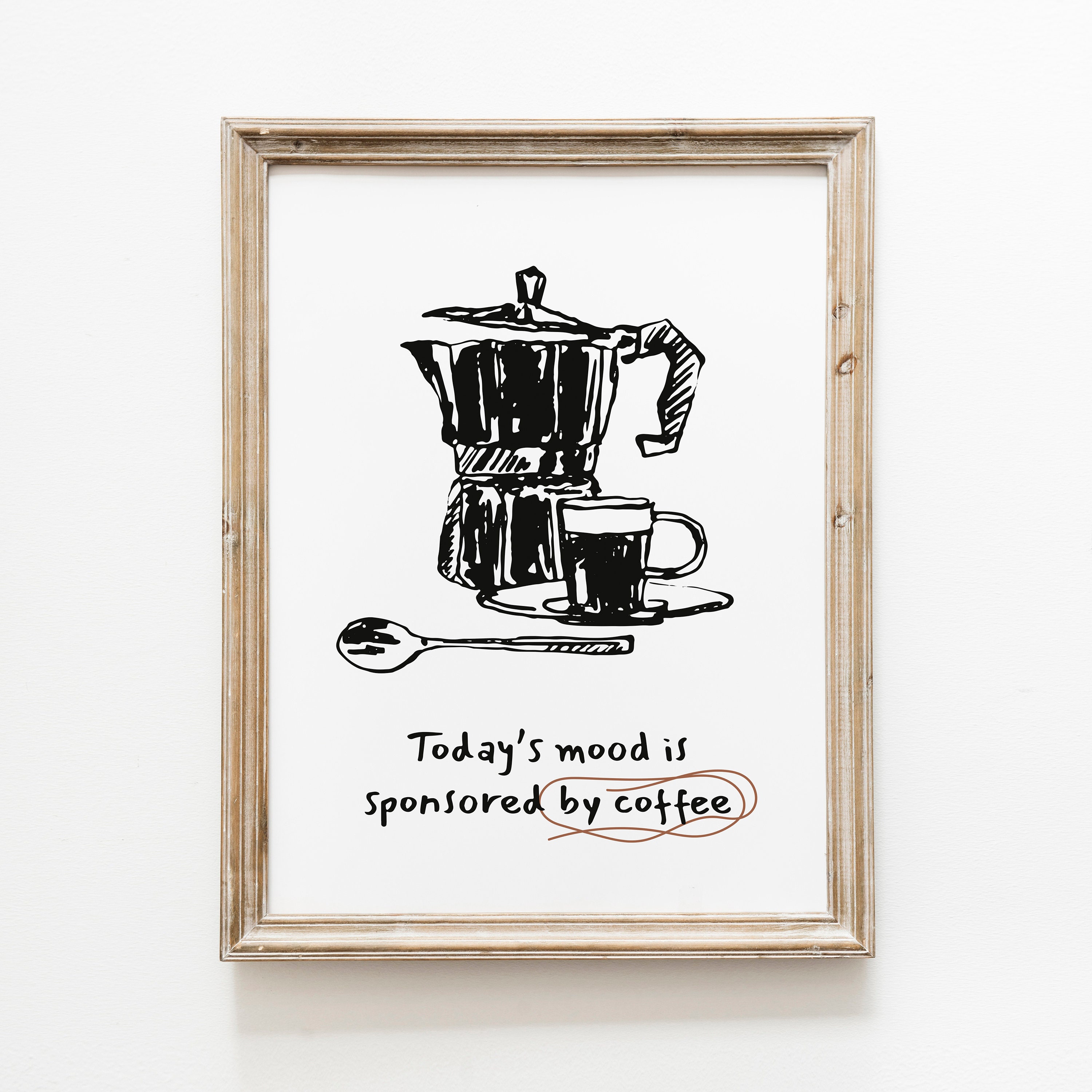 Coffee Wall Print, Coffee Bar Print, Aesthetic Kitchen Decor, Funny ...