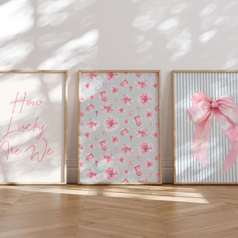 Blue Preppy Bows Wallpaper - Etsy