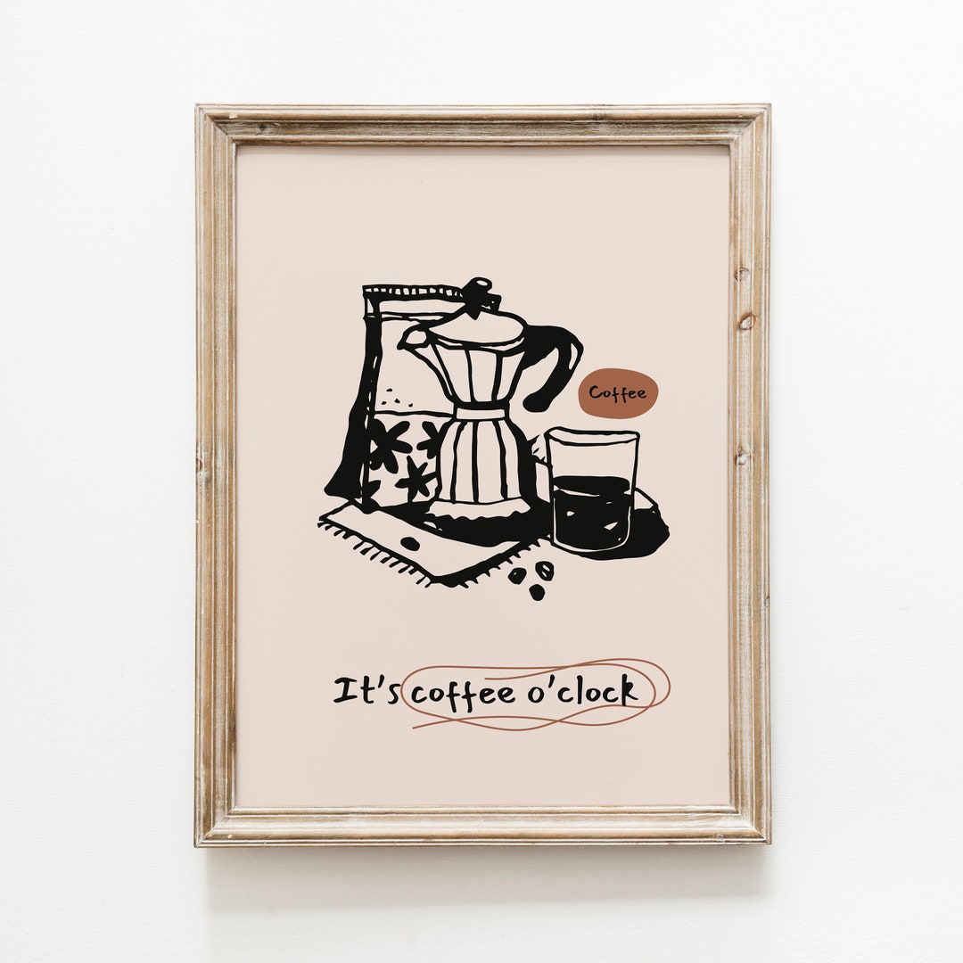 Coffee Poster, Coffee Bar Wall Art, Bar Cart Print, Aesthetic Coffee ...