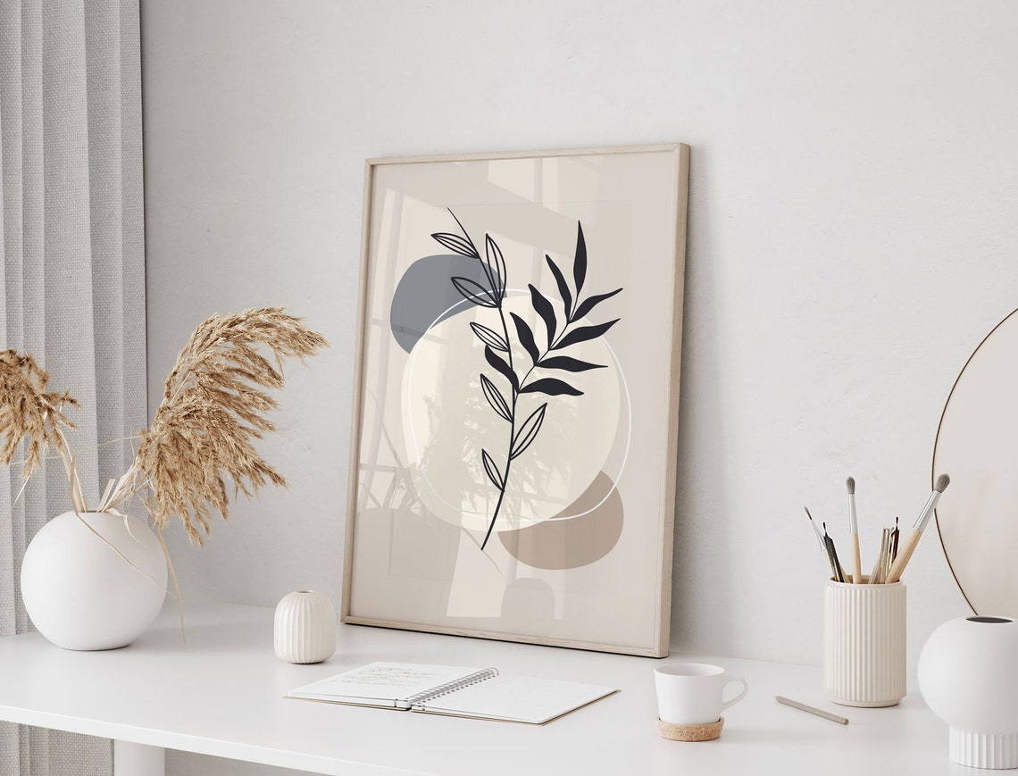 Boho Style Poster Prints, Set of 2 Print, Abstract Wall Decor ...