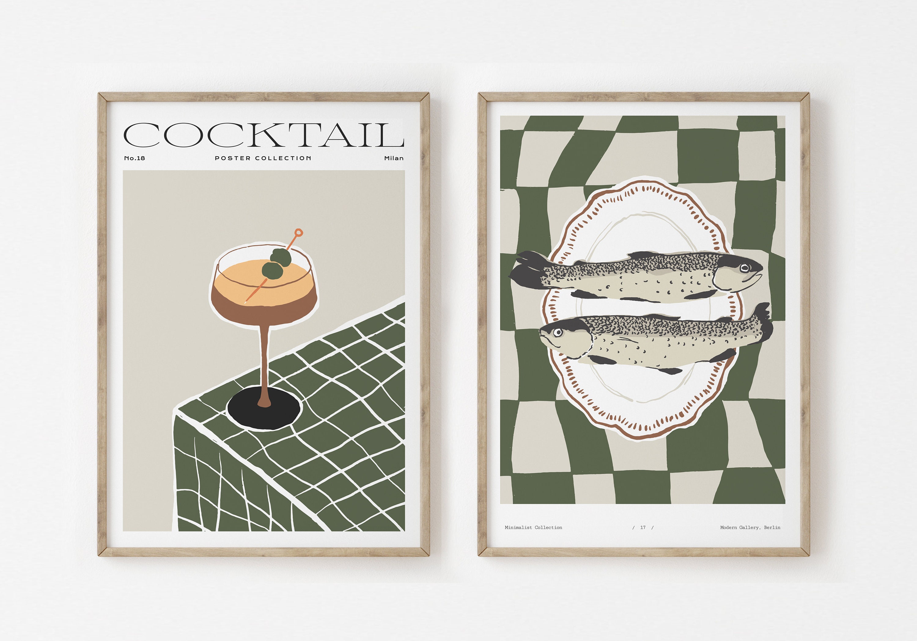 Kitchen Print Set of 8, Aesthetic Kitchen Decor, Kitchen Wall Art ...