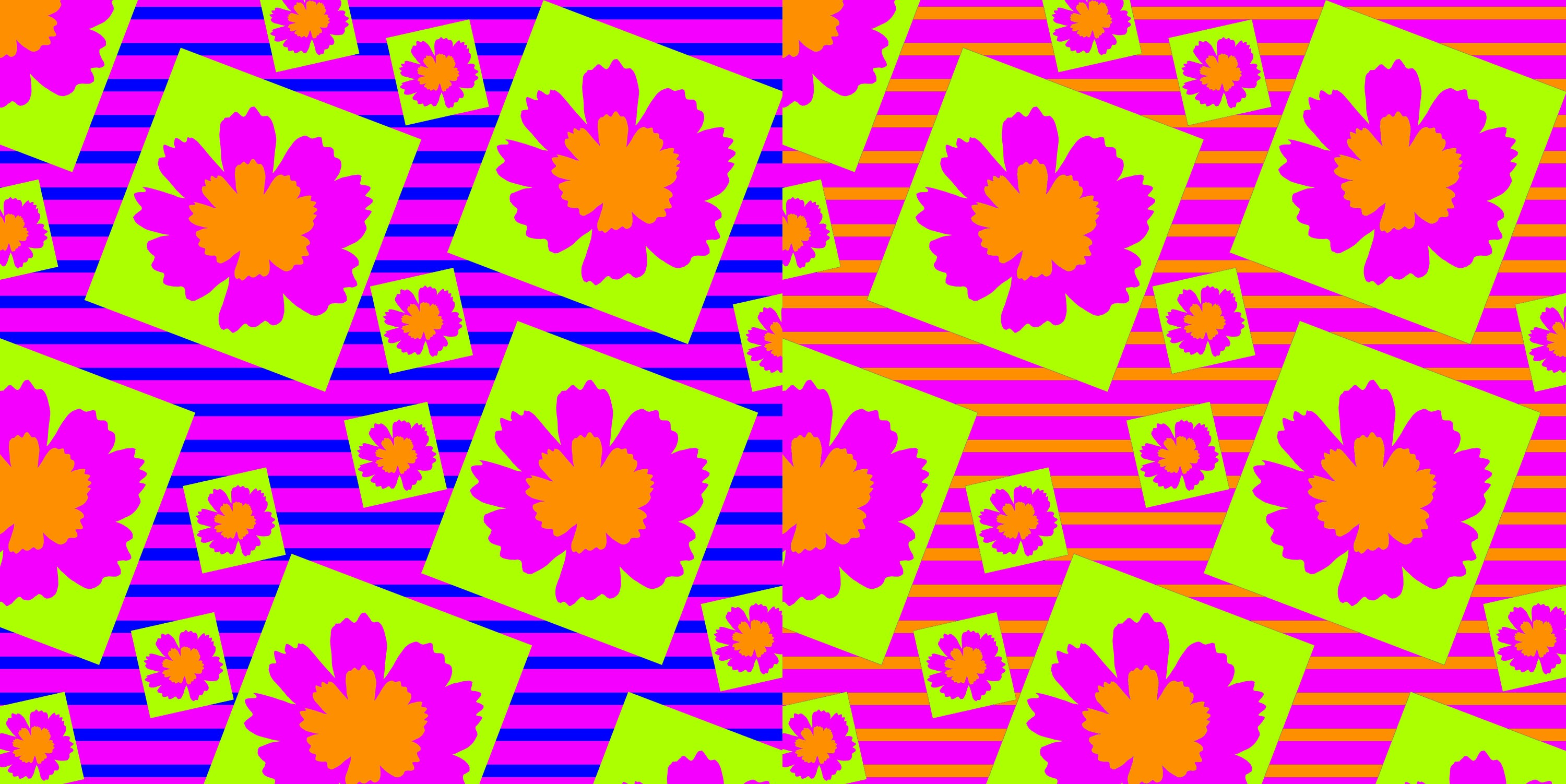 Digital Floral Art _ Bezold Effect - Etsy