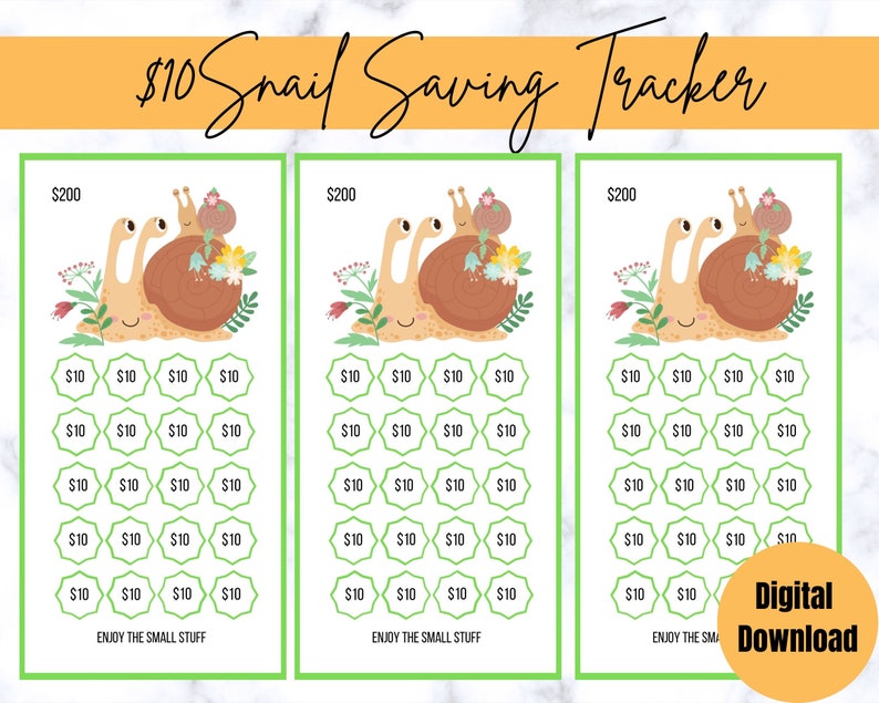 Mini Snail Saving Challenge - Etsy