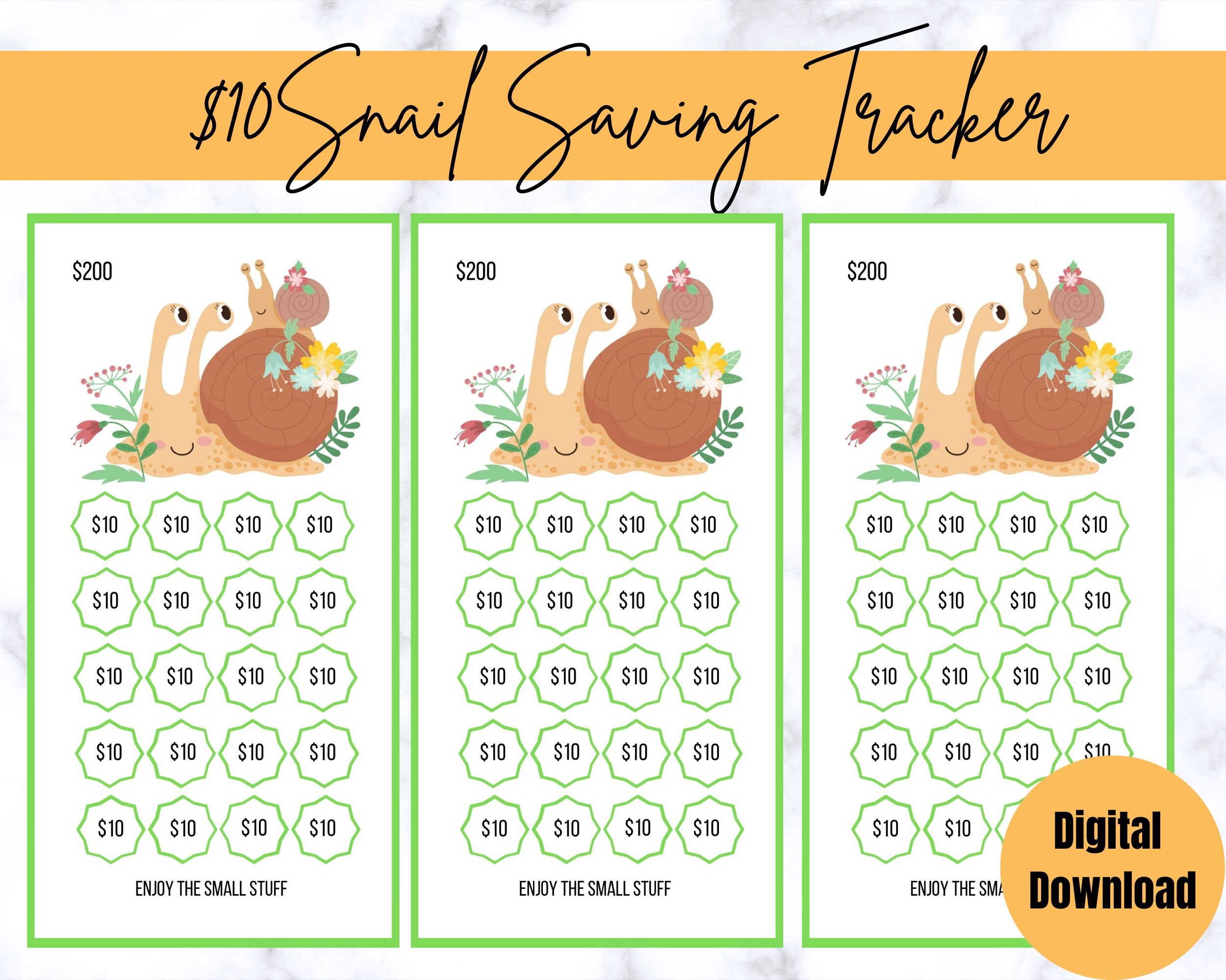 Mini Snail Saving Challenge - Etsy