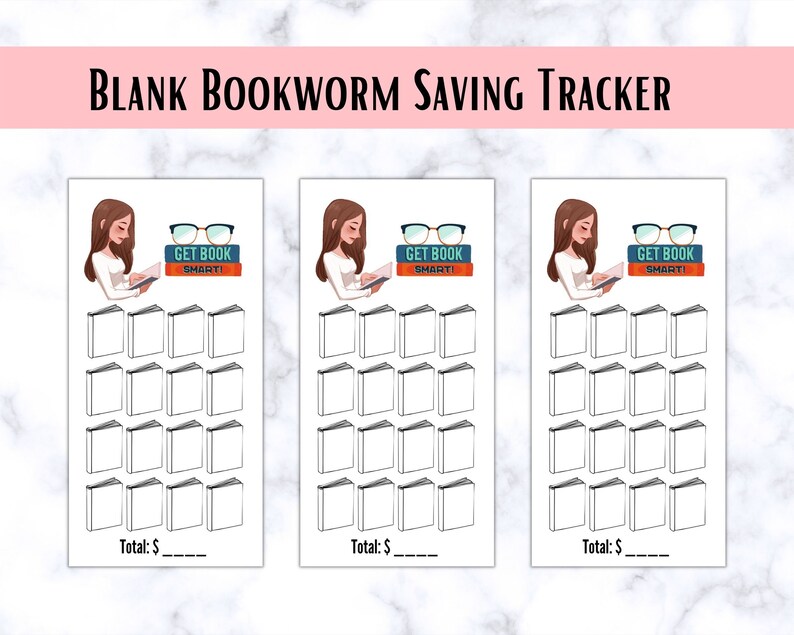 Mini Bookworm Saving Tracker - Etsy