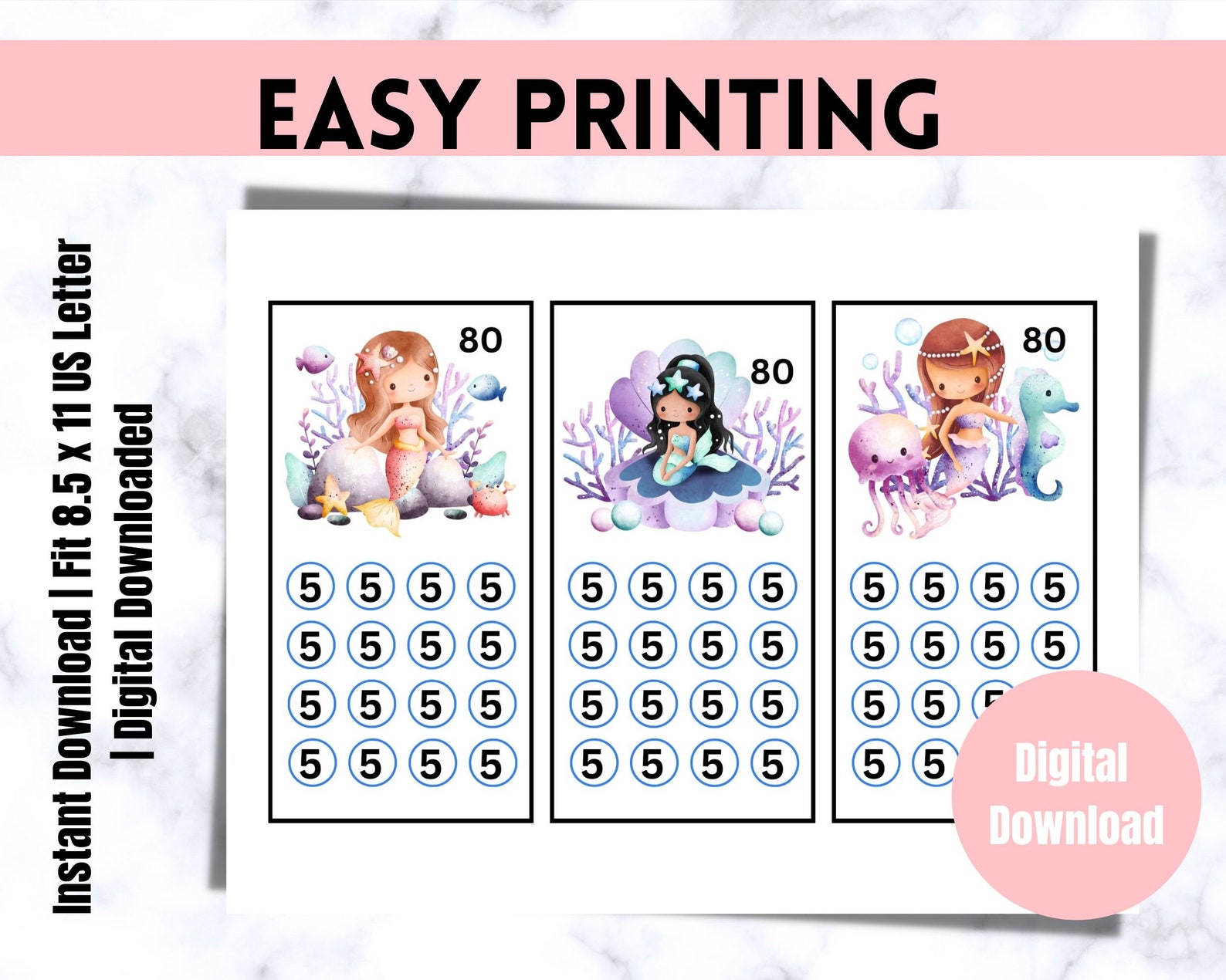 Mermaid Vibe Mini Saving Challenge - Etsy