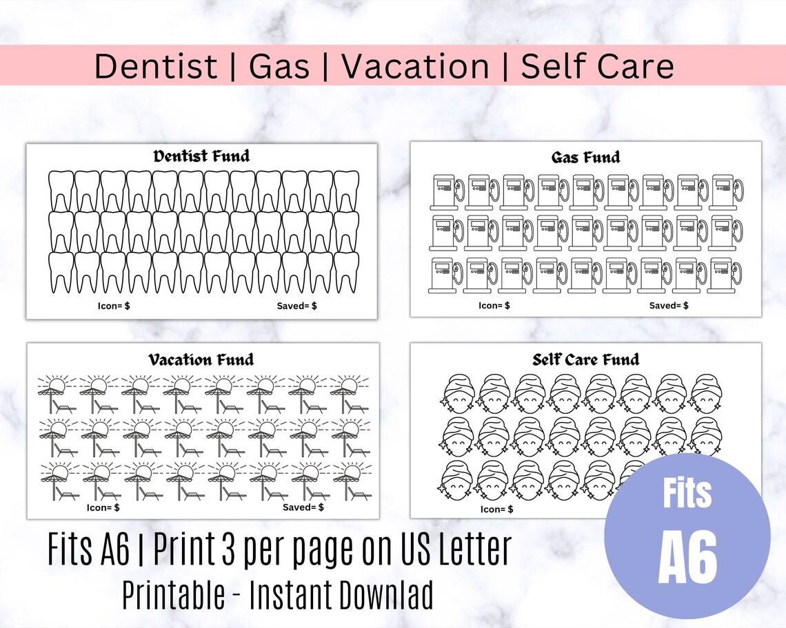 20 Life Saving Challenge Tracker/savings Challenge Printable/ Cash ...