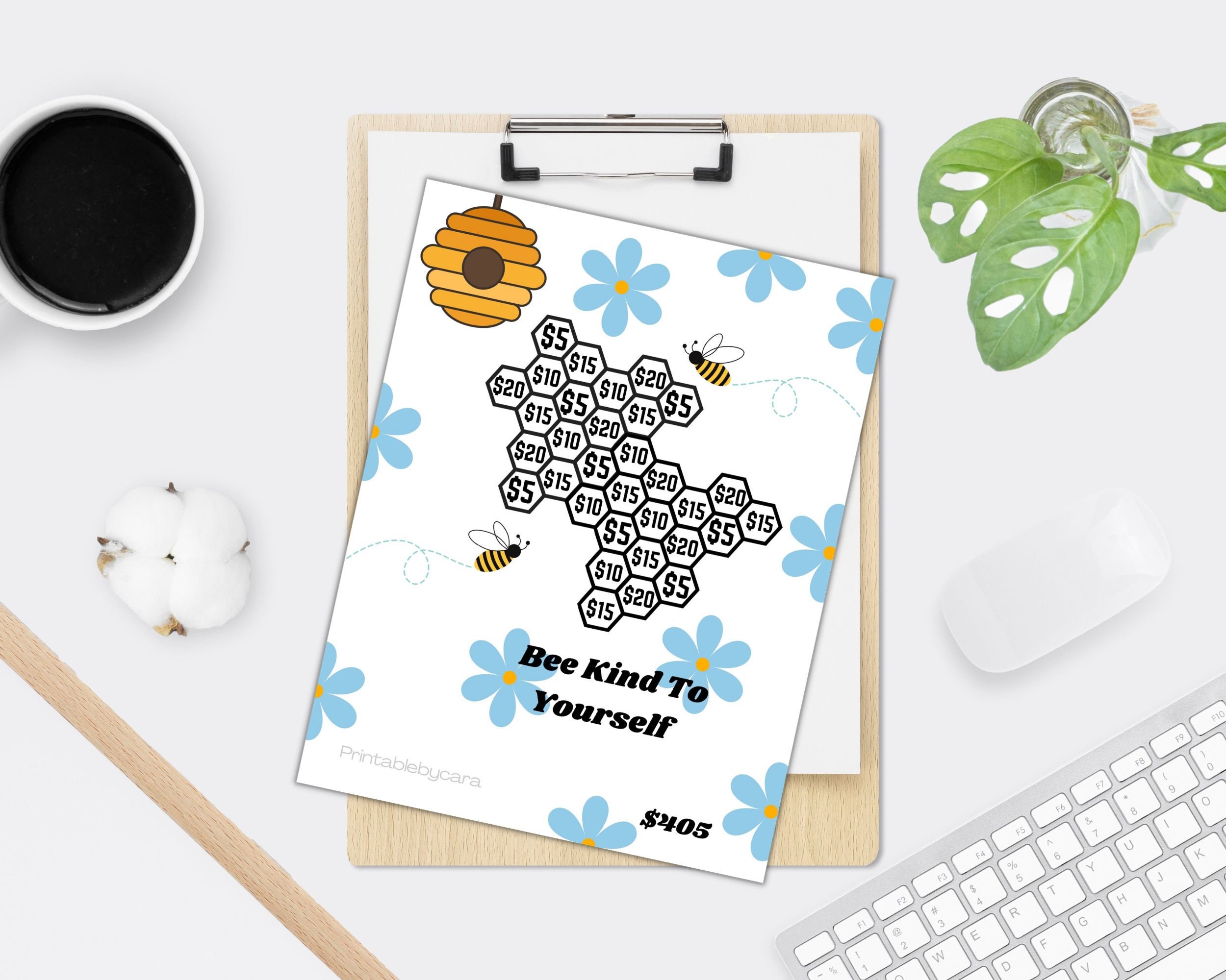 Bee Kind to Yourself Saving Challenges - Etsy