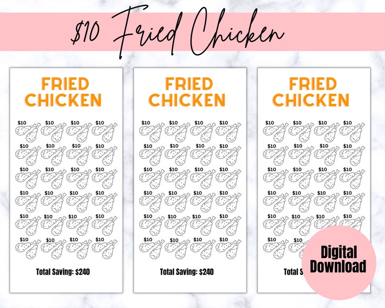 Fast Food Saving Challenge Tracker, Budget Saving Challenge A6 Binder ...