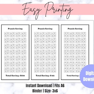 Mini Puzzle Saving Challenge - Etsy