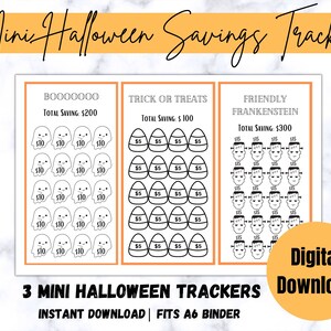 Mini Halloween Savings Tracker/ A6 Binder/ Saving Tracker/cash Stuffing ...