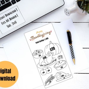 Mini Thanksgivings Tracker/ Savings Tracker/ Saving Challenge/ Budget ...