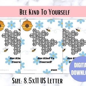 Bee Kind to Yourself Saving Challenges - Etsy