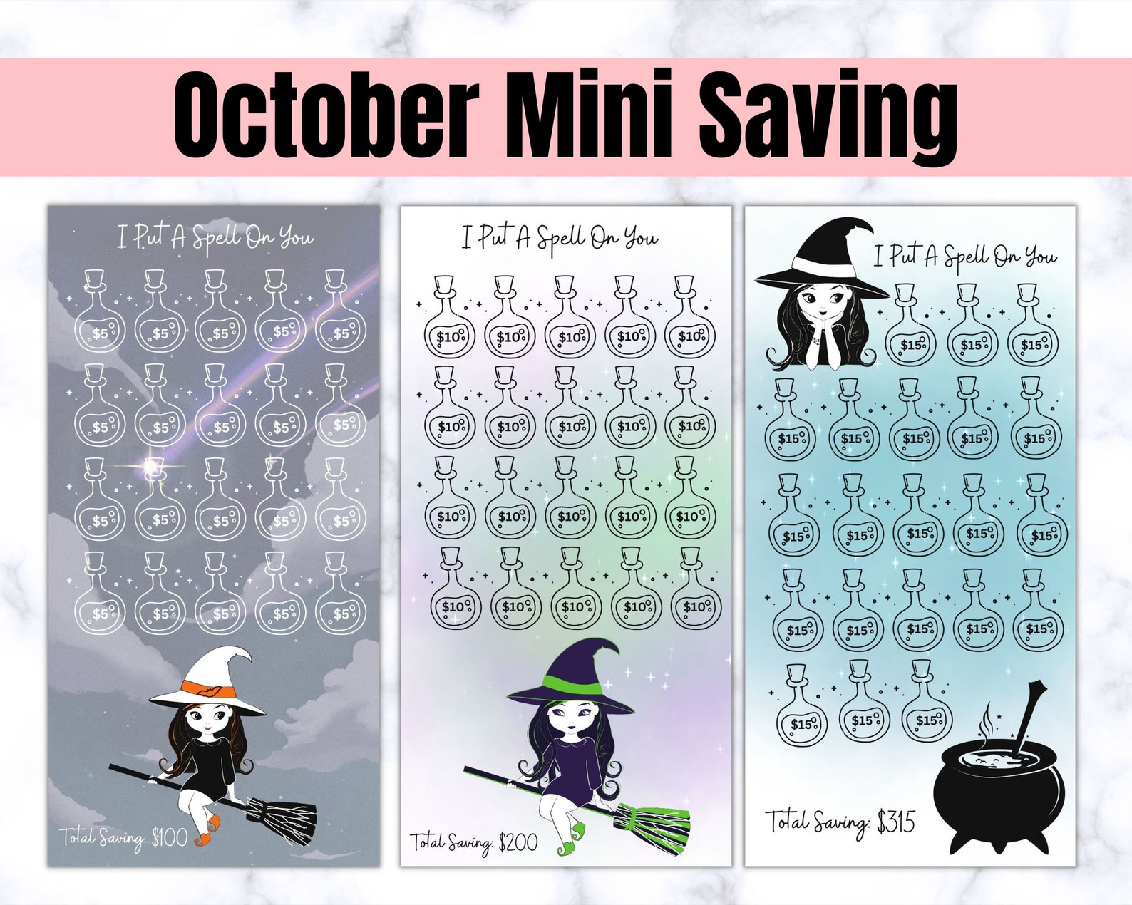 Mini October Savings Tracker/ October Saving Challenge/ Mini Halloween ...