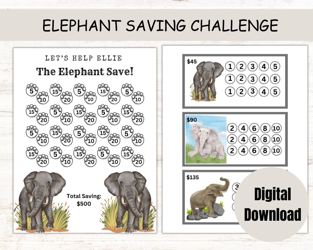 Let's Help Ellie the Elephant Save! - Etsy