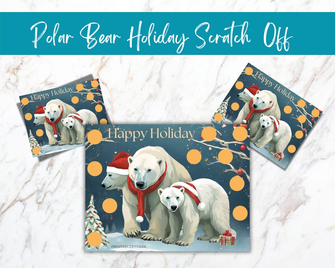 Polar Bear Scratch off Saving Challenge - Etsy