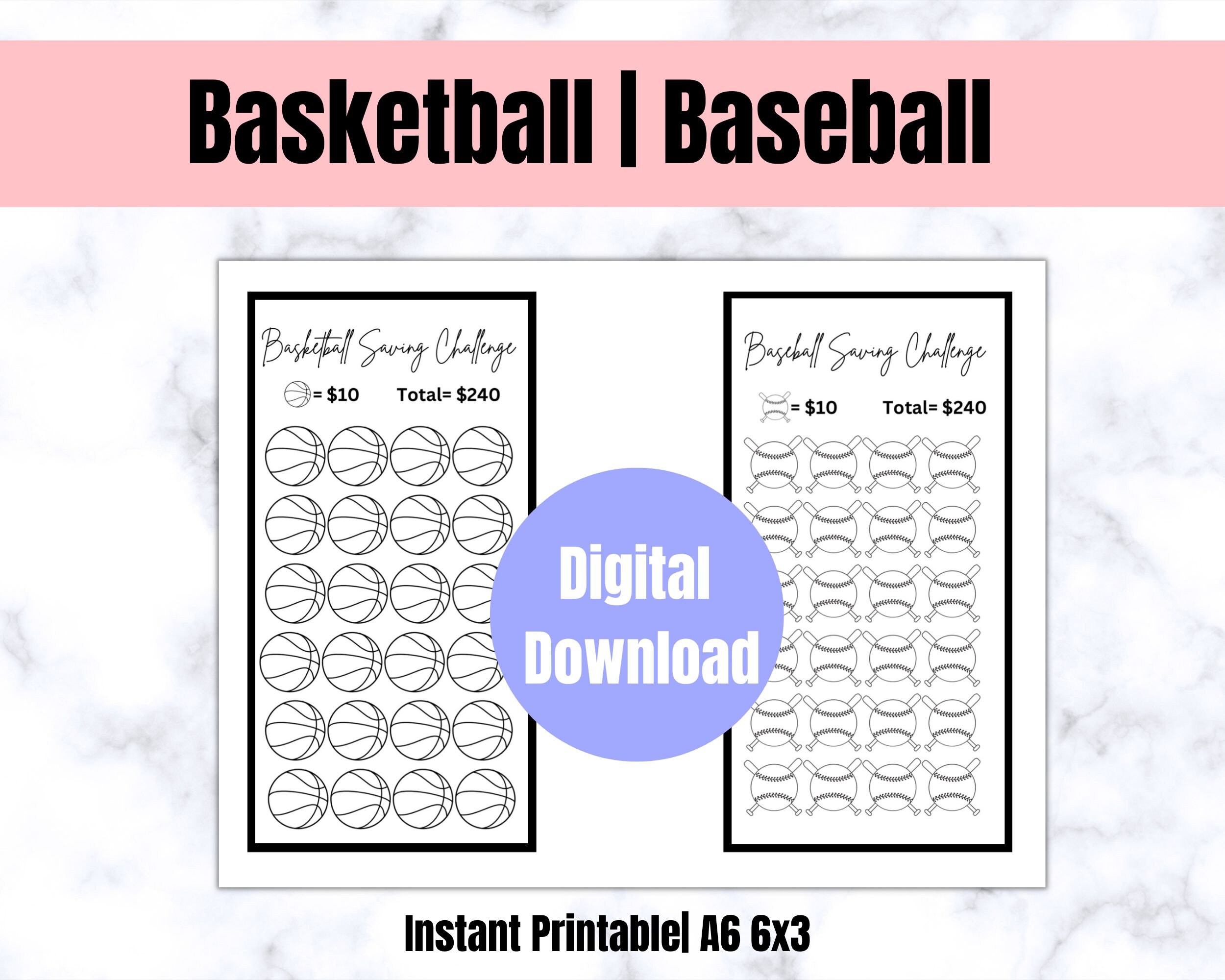 Sports Saving Tracker/ A6 Budget Binder/ Cash Stuffing/ Saving Tracker ...
