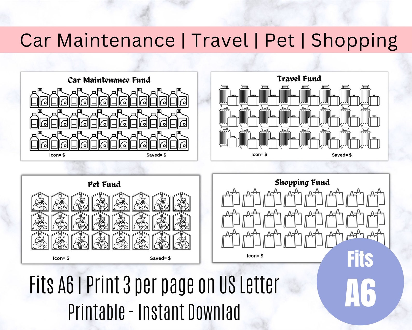 20 Life Saving Challenge Tracker/savings Challenge Printable/ Cash ...