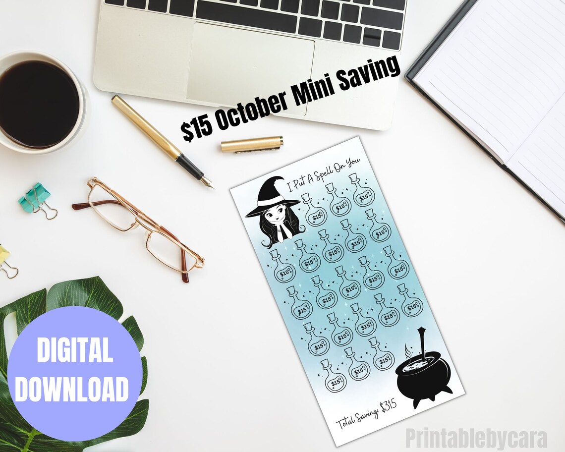 Mini October Savings Tracker/ October Saving Challenge/ Mini Halloween ...