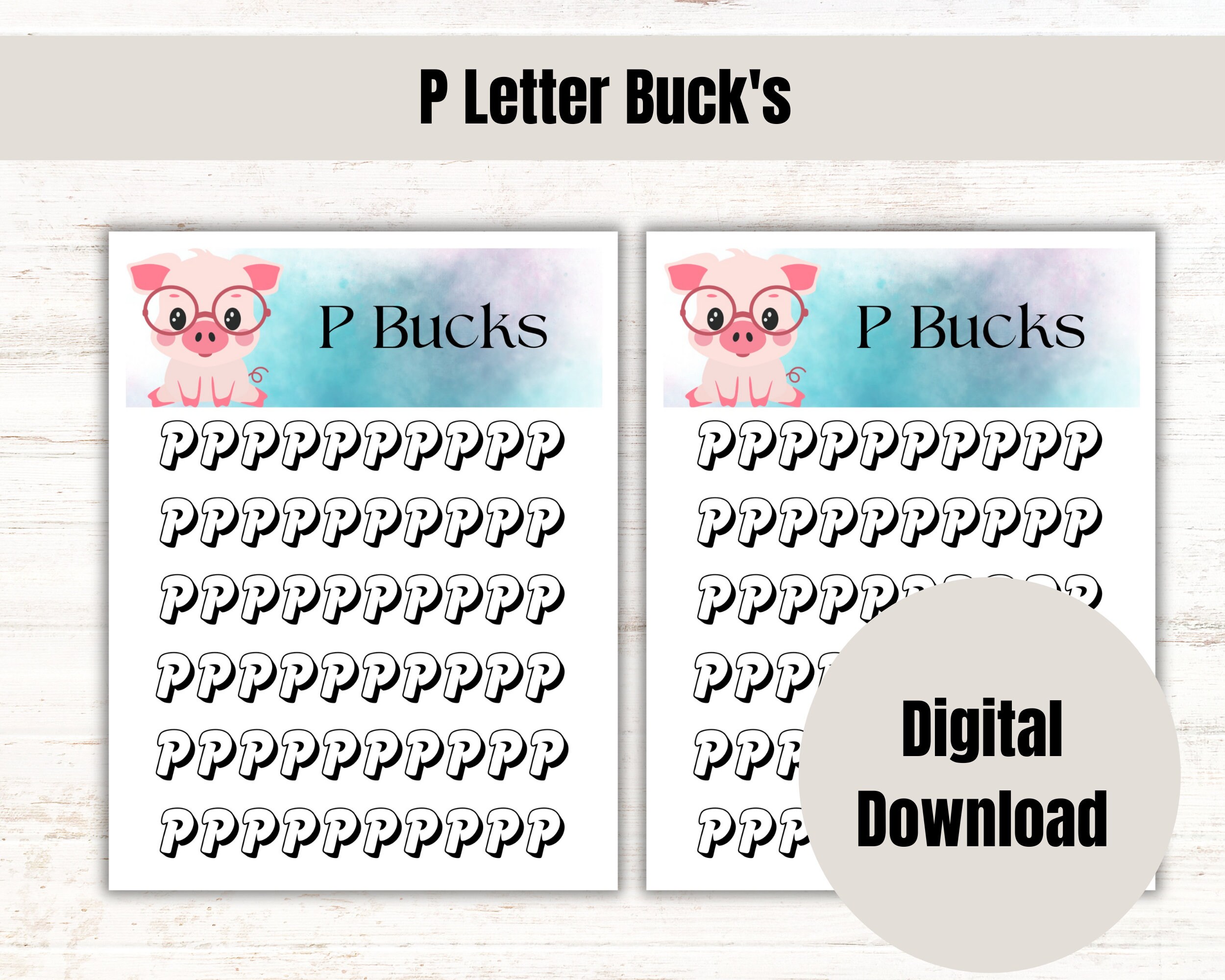 Letter Buck’s Saving Challenge I, J, K, N, P - Etsy