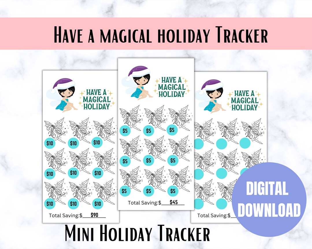 Have A Magical Holiday/ Saving Tracker/ Saving Challenges/ A6 Budget ...