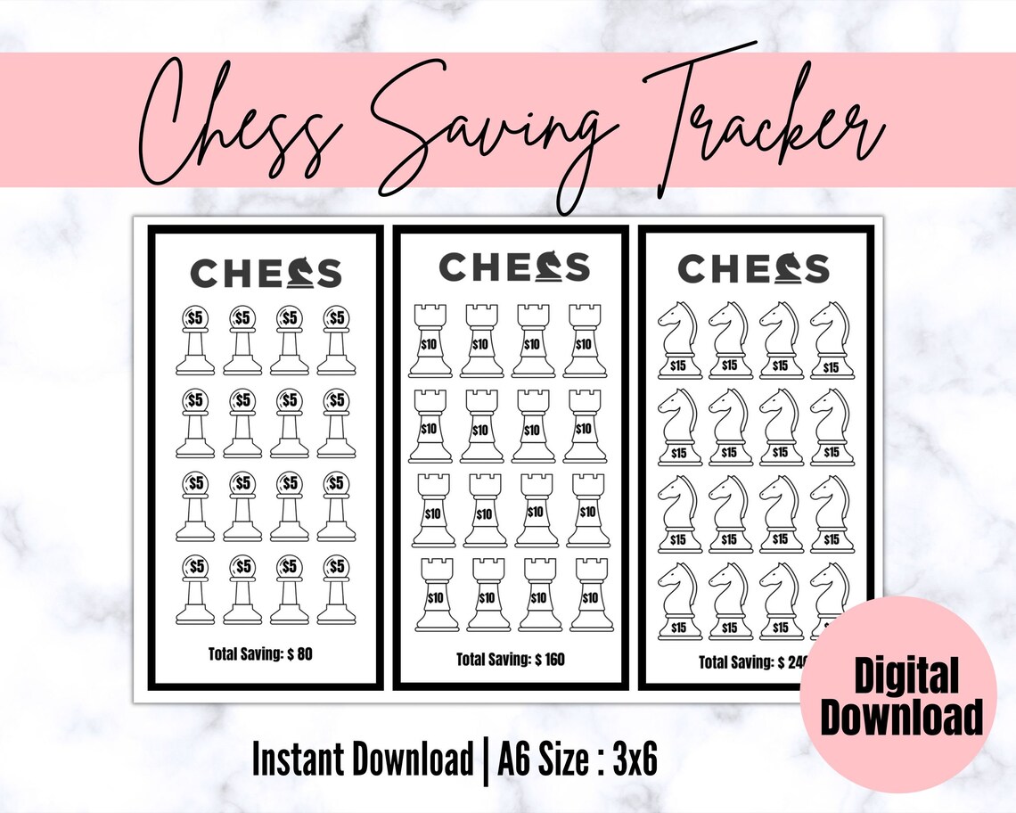 Chess Saving Tracker Bundle - Etsy