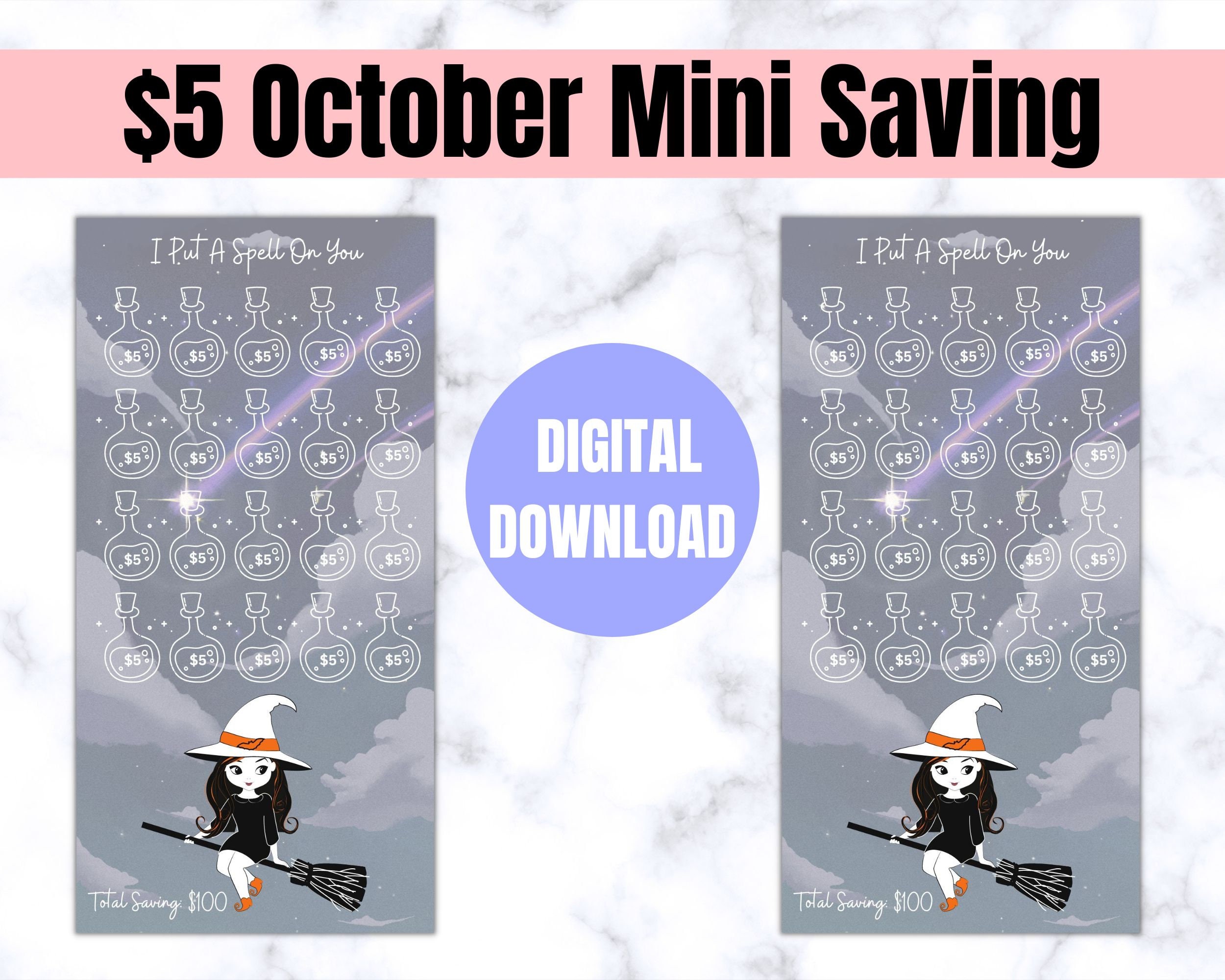 Mini October Savings Tracker/ October Saving Challenge/ Mini Halloween ...
