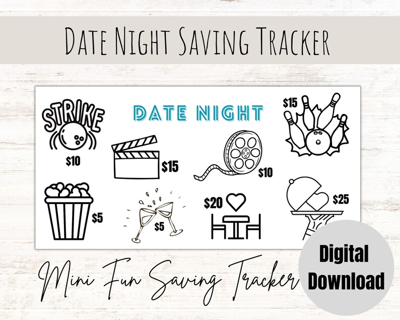 Date Night Mini Saving Challenge - Etsy