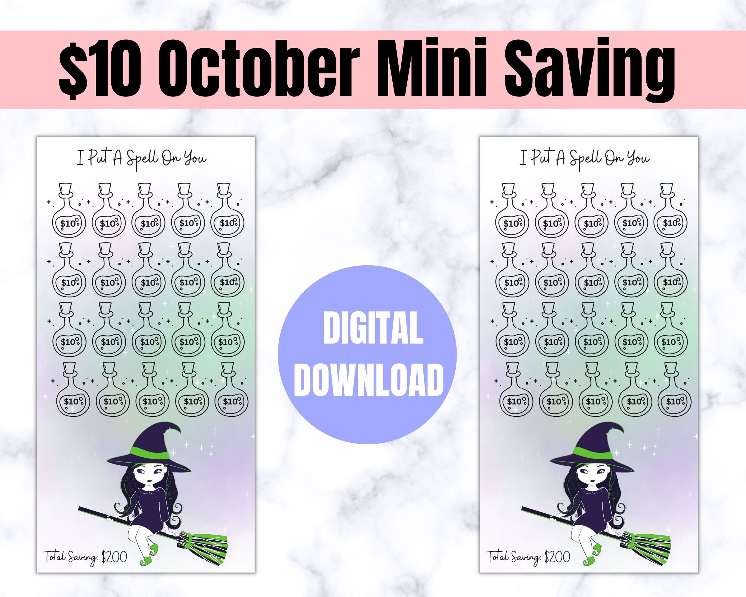 Mini October Savings Tracker/ October Saving Challenge/ Mini Halloween ...