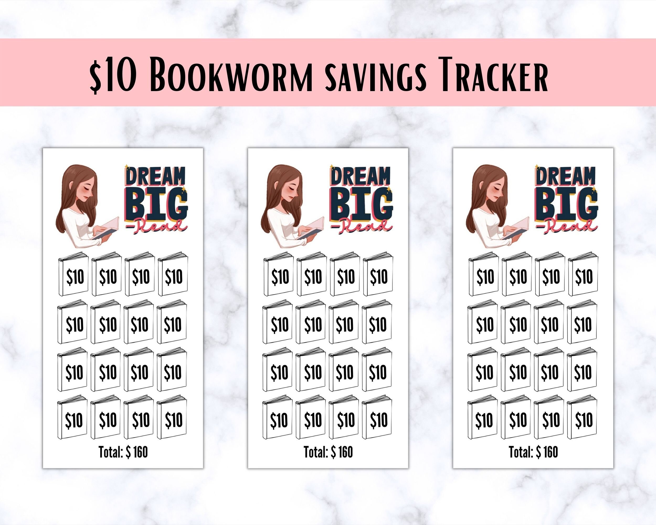 Mini Bookworm Saving Tracker - Etsy