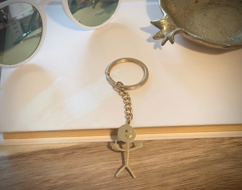 Cute/funny Stick Figure middle Finger Keychain - Etsy