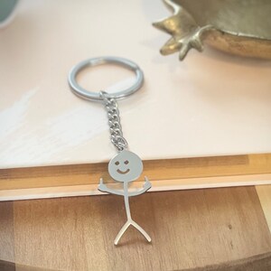 Cute/funny Stick Figure middle Finger Keychain - Etsy
