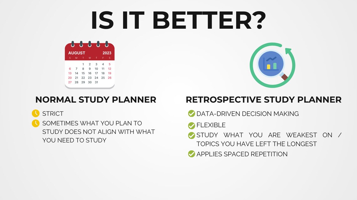Student Retrospective Study Planner Spreadsheet Inspired By Ali Abdaal