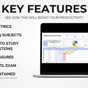 Student Retrospective Study Planner Spreadsheet, Inspired by Ali Abdaal ...