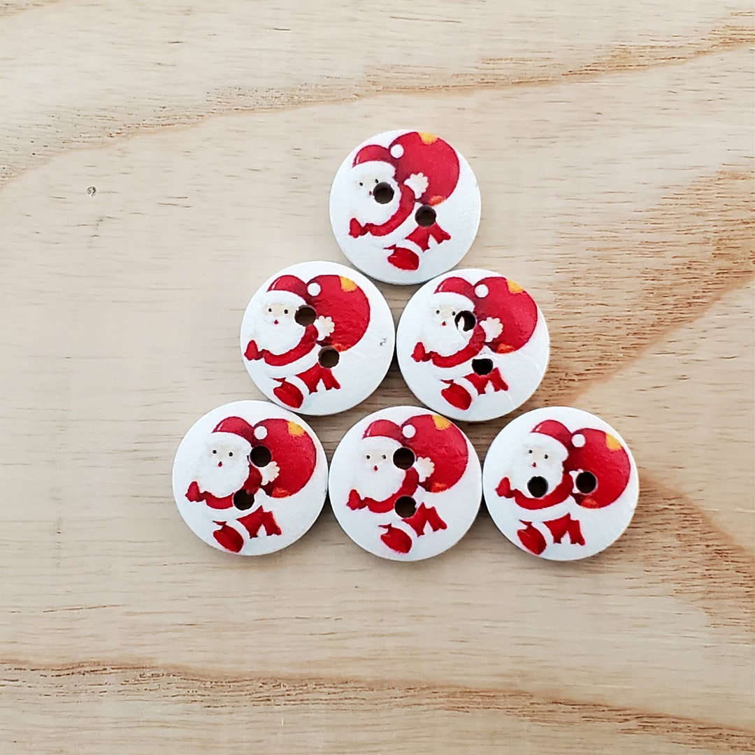 7 Styles Christmas Buttons DIY for Knitting Sewing Crochet Scrapbooking ...