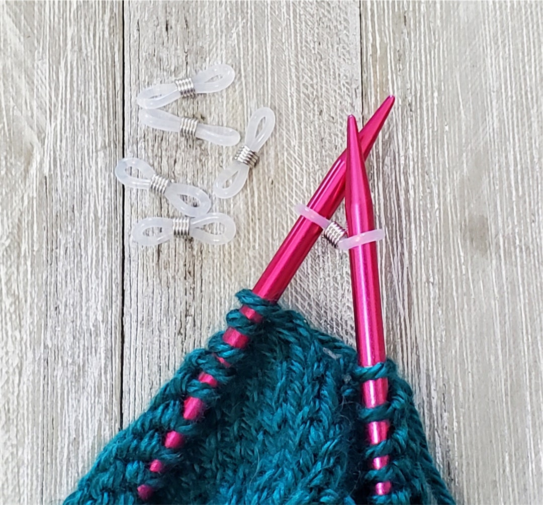 Knitting Needle Huggers, Stitch Stopper, Stitch Holder, Stitch Keeper ...