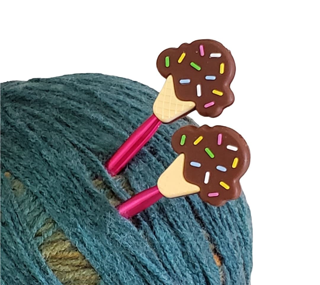 Chocolate Ice Cream Cones Point Protectors, Knitting Needle Stitch ...