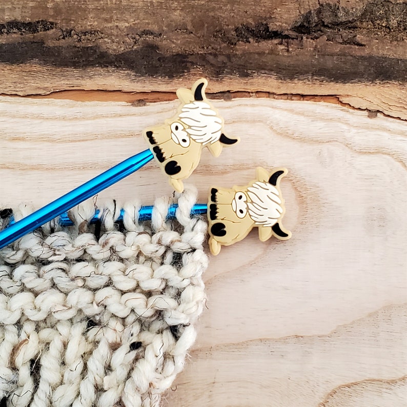 Highland Cow Point Protector Stitch Stoppers for Knitting Needles and ...