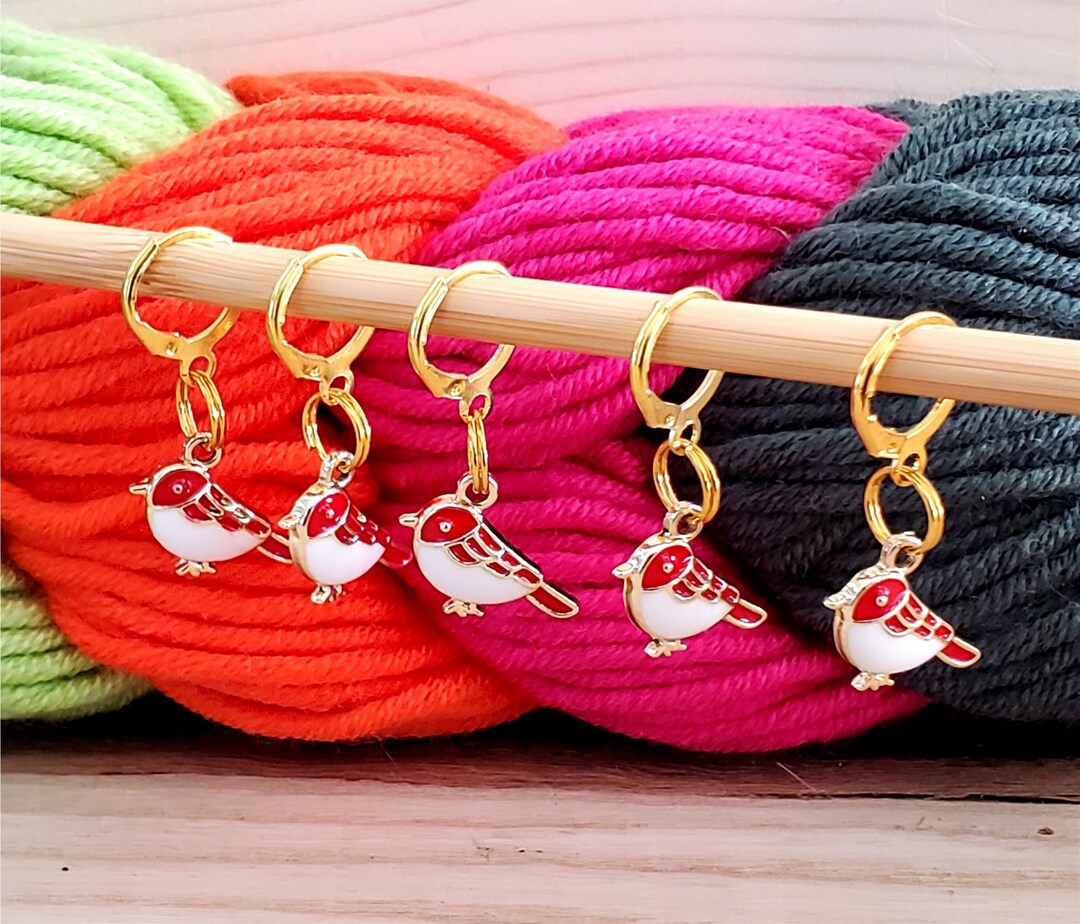 Cardinal Stitch Markers, Progress Keepers for Knitting or Crochet, Set ...